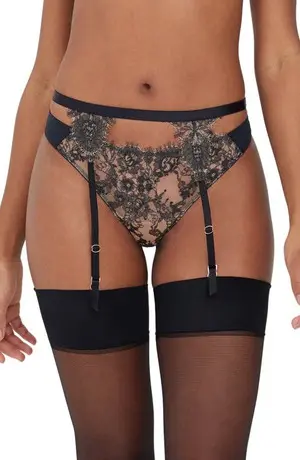 SKARLETT BLUE Entice Garter Belt - Black/nylon