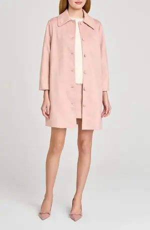 WAYF Madeline Faux Suede Coat