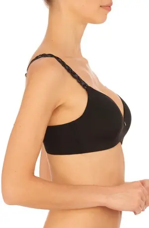 Natori Pure Luxe Wireless T-shirt Bra - Black