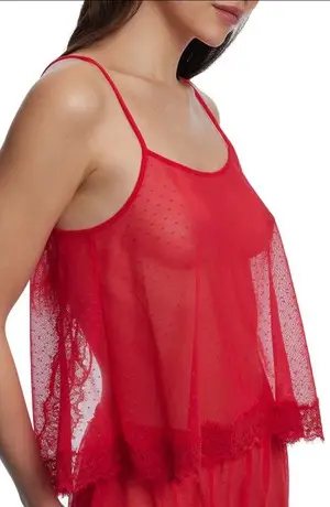 SKARLETT BLUE Entice Lace Cami - Bright Cherry