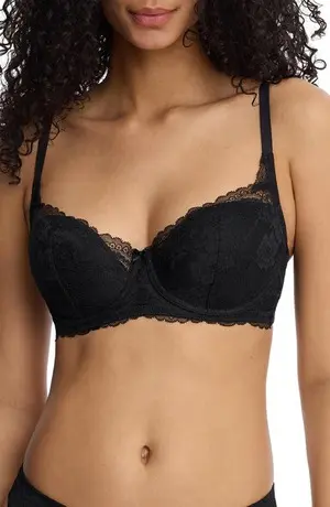 SKARLETT BLUE Minx Balconette Padded Underwire T-shirt Bra - Black