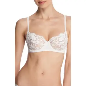 Natori Plush Romance Balconette Underwire Bra - Light Ivory