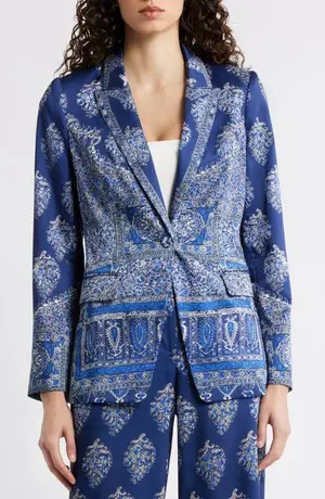 Kobi Halperin Maeve Paisley Print Satin Jacket