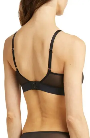 SKARLETT BLUE Passion Plunge Mesh Bralette - Black