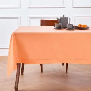 SOLINO HOME Linen Table Throwclassic Hemstitch Coral