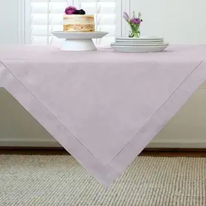 SOLINO HOME Linen Table Throwclassic Hemstitch - Lilac