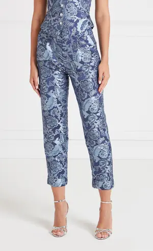 TEMPERLEY LONDON Francis Wide-leg Trousers - Navy