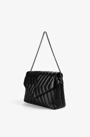SCALPERS Quilted Leather Shoulder Bag