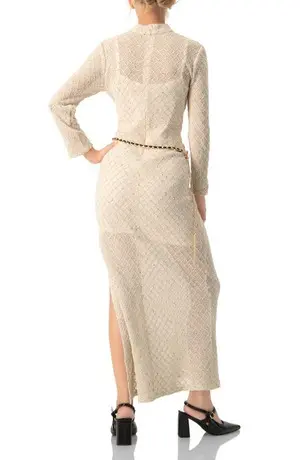 IVONNE High Neck Knitted Long Dress