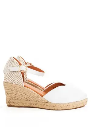 MENINA STEP Jimena Espadrille Wedge - White