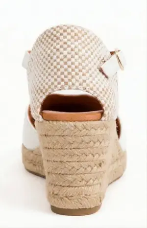 MENINA STEP Jimena Espadrille Wedge - White