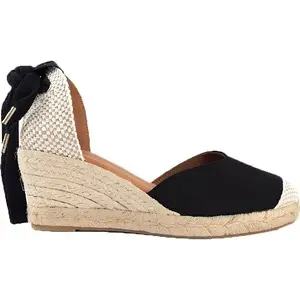 MENINA STEP Jimena Medium Lace Espadrille - Black