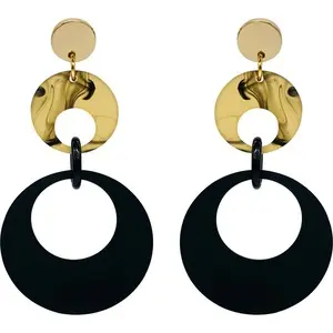TOOLALLY Swinging Circle Drop Earrings
