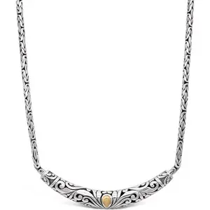 DEVATA Bali Filigree Borobudur Chain Necklace - Silver