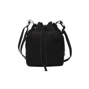 BABOON TO THE MOON Drawstring Crossbody Pouch - Black