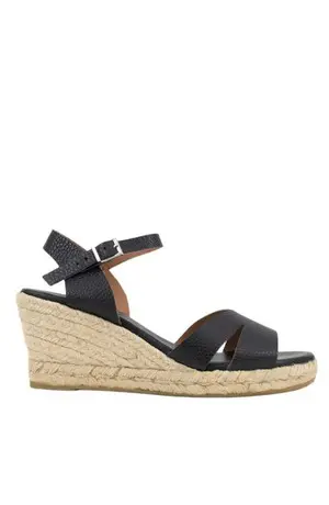 MENINA STEP Martell V-strap Espadrille - Black