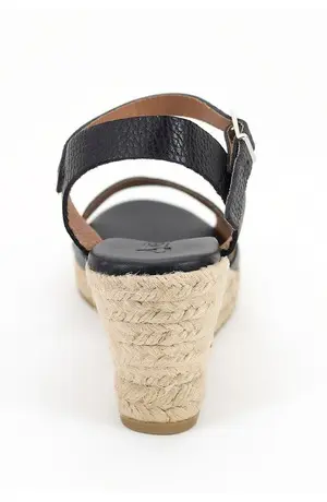 MENINA STEP Martell V-strap Espadrille - Black