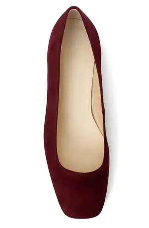 MENINA STEP Leticia Leather Ballet Flat - Burgundy