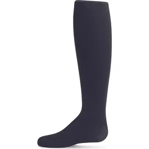 MEMOI Opaque Fine Ribbed Tights - Navy