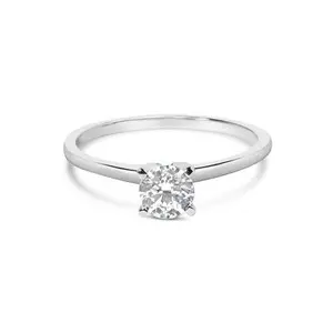 HAUS OF BRILLIANCE 14k Gold 1/2 Cttw Diamond Solitaire Ring - White