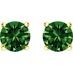 HAUS OF BRILLIANCE 14k Gold 2.0 Cttw Lab Grown Green Diamond Stud Earrings - Yellow