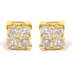 HAUS OF BRILLIANCE 10kt Gold 1/4 Carat Diamond Stud Earrings - Yellow