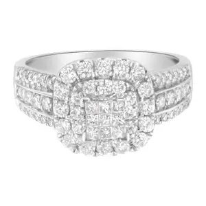 HAUS OF BRILLIANCE 14k Gold Diamond Fashion Ring - White