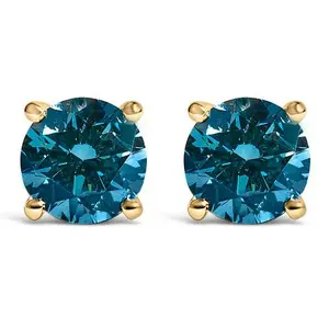 HAUS OF BRILLIANCE 14k Gold 3.00cttw Lab Grown Diamond Stud Earrings - Yellow