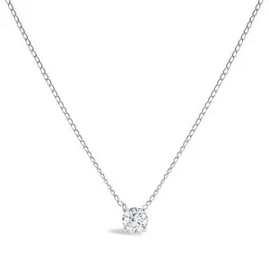 HAUS OF BRILLIANCE 14k Gold 0.5 Cttw Lab Grown Diamond Solitaire Pendant Necklace - White