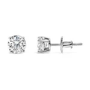 HAUS OF BRILLIANCE 1.0 Ct Lab Grown Diamond Solitaire Stud Earrings