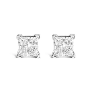 HAUS OF BRILLIANCE 14k Gold 2.0 Ct. T.w. Princess Lab-grown Diamond Stud Earrings - White