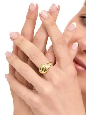 DEVATA Gold Plated Rope Ring