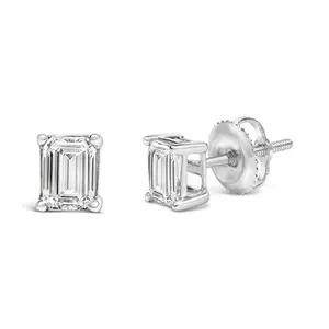 HAUS OF BRILLIANCE 14k Gold 1.0 Ct. Lab-grown Diamond Stud Earrings - White