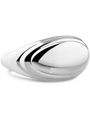 DEVATA Contour-lined Dome Ring - Silver