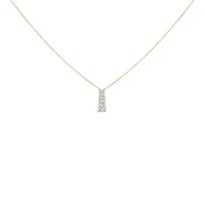 HAUS OF BRILLIANCE 14k Gold 1/2cttw Lab Grown Diamond Pendant Necklace - Yellow