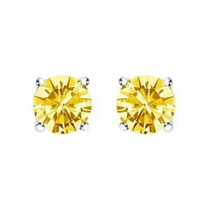 HAUS OF BRILLIANCE Diamond Stud Earrings - White