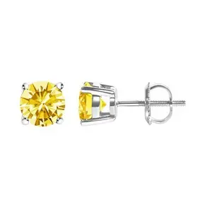HAUS OF BRILLIANCE Diamond Stud Earrings - White