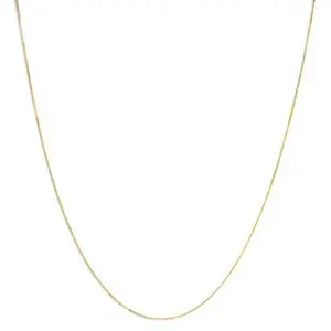 HAUS OF BRILLIANCE 14k Gold 0.75mm Classic Box Chain Necklace - Yellow
