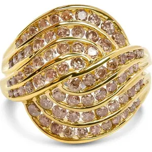 HAUS OF BRILLIANCE 10k Gold 2.0 Cttw Diamond Cocktail Swirl Band Ring - Yellow