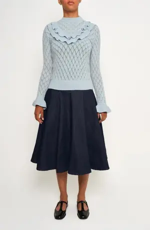THE LULO PROJECT A-line Denim Skirt