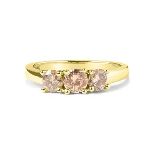HAUS OF BRILLIANCE 10k Gold 1.00 Cttw Champagne Diamond Ring - Yellow