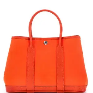 Hermès Garden Party Tote Toile And Leather 30 - Red
