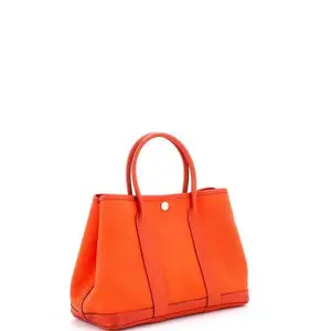 Hermès Garden Party Tote Toile And Leather 30 - Red
