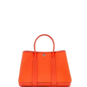 Hermès Garden Party Tote Toile And Leather 30 - Red