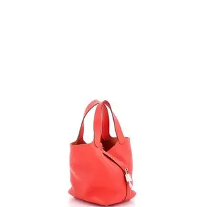 Hermès Picotin Lock Bag Clemence Pm - Red