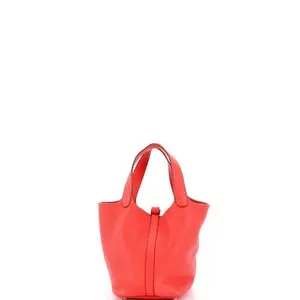 Hermès Picotin Lock Bag Clemence Pm - Red