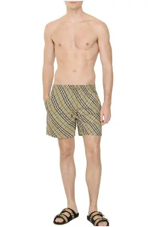 Burberry Check Swim Shorts - Glade Green