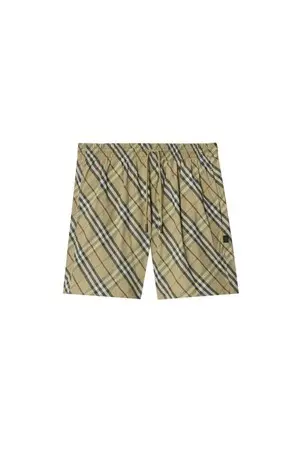Burberry Check Swim Shorts - Glade Green