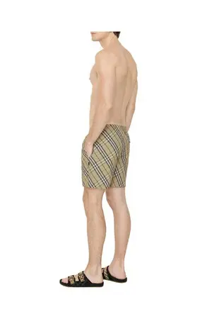 Burberry Check Swim Shorts - Glade Green
