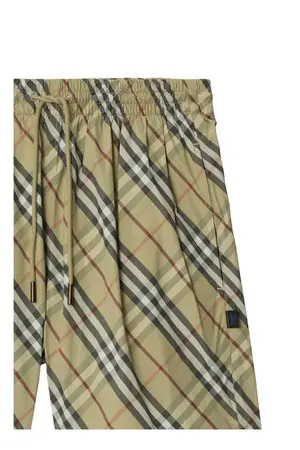 Burberry Check Swim Shorts - Glade Green